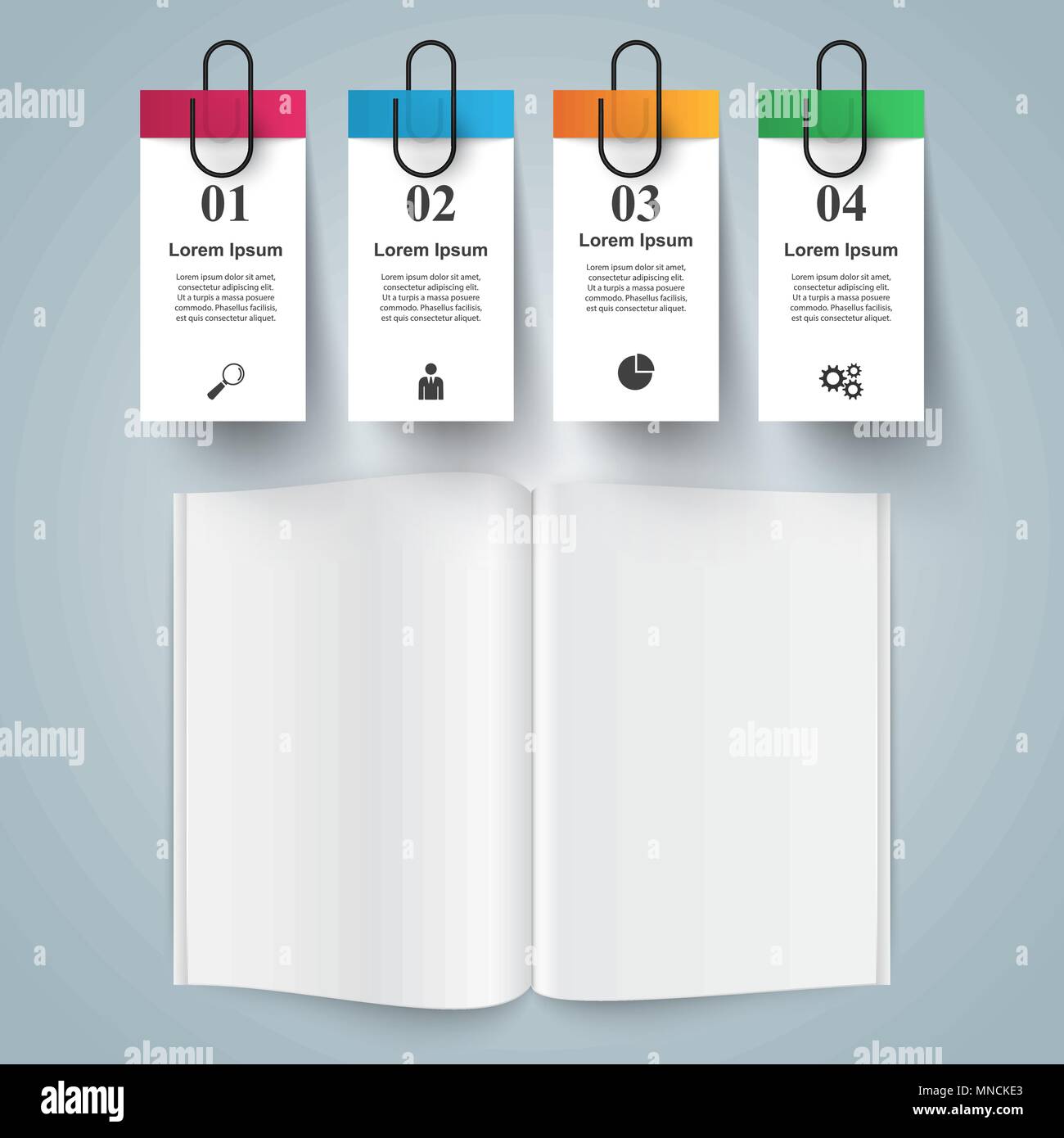 Paper book - business infographic Stock Vector Image & Art - Alamy