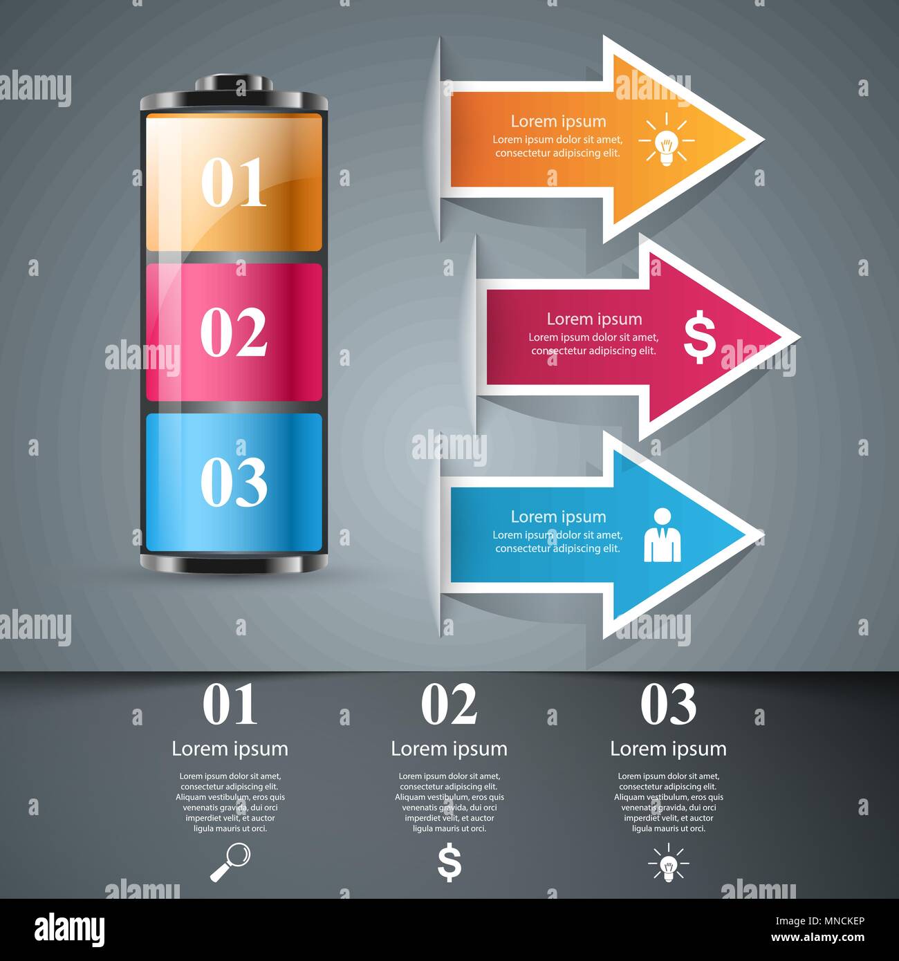 Business Infographics. Battery icon Stock Vector Image & Art - Alamy