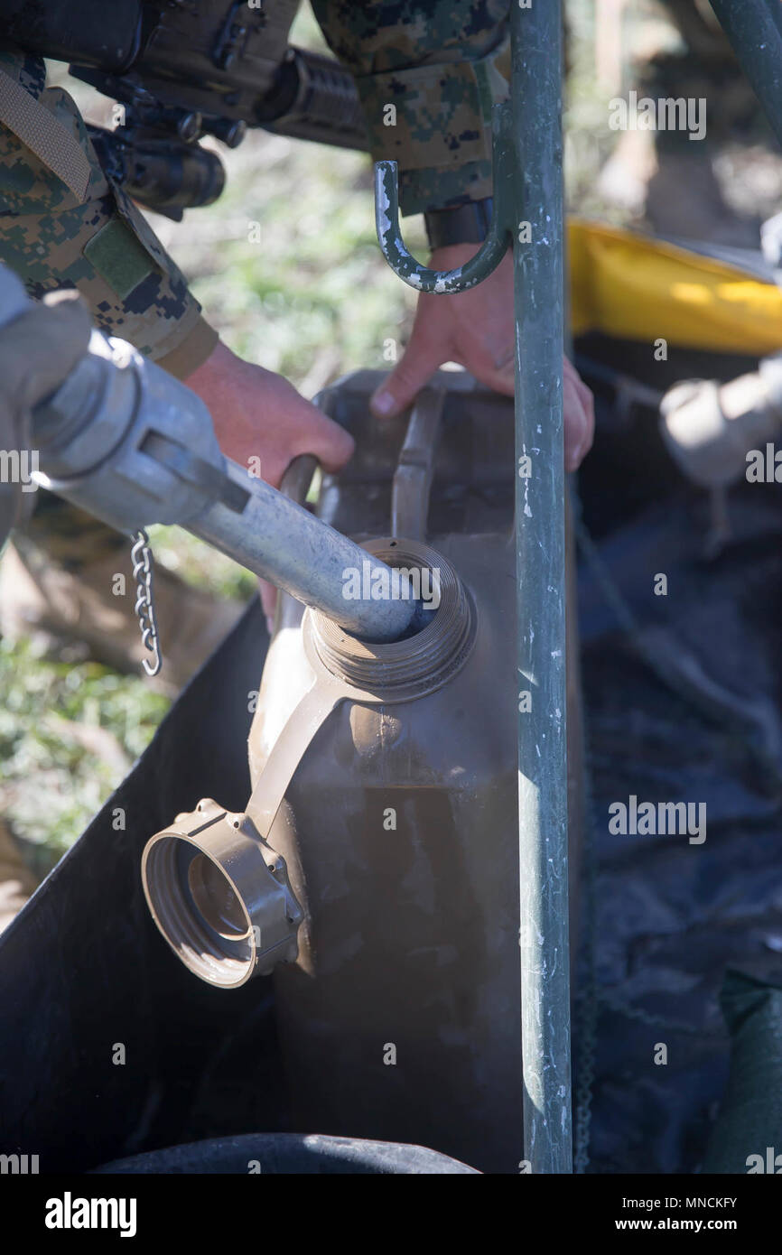 U.S. Marines with Bulk Fuel Company, 7th Engineer Support Battalion ...