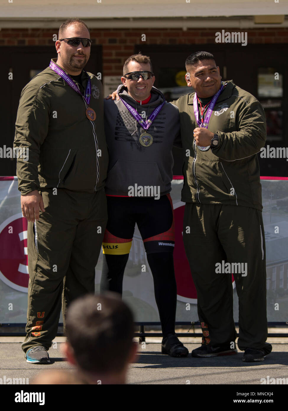 From left to right, U.S. Marine Corps veteran Richard Schilling, Staff ...