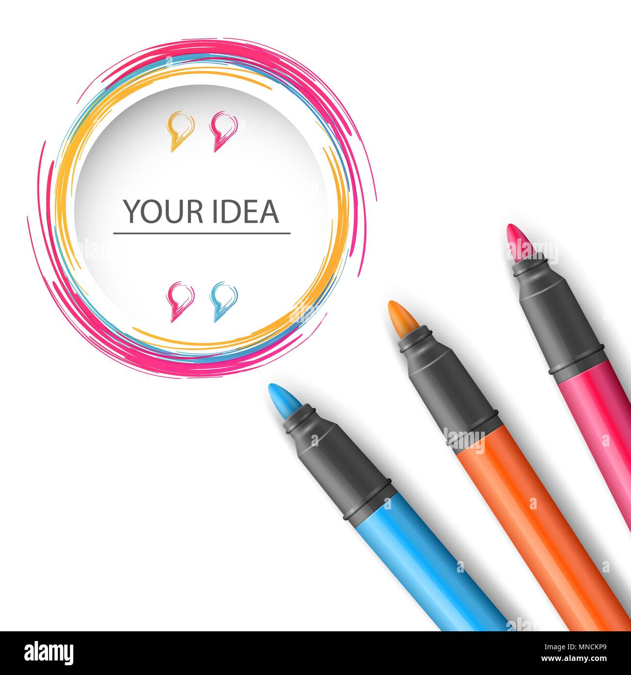 Abstract marker drawing 3d infographics Stock Vector Image & Art - Alamy