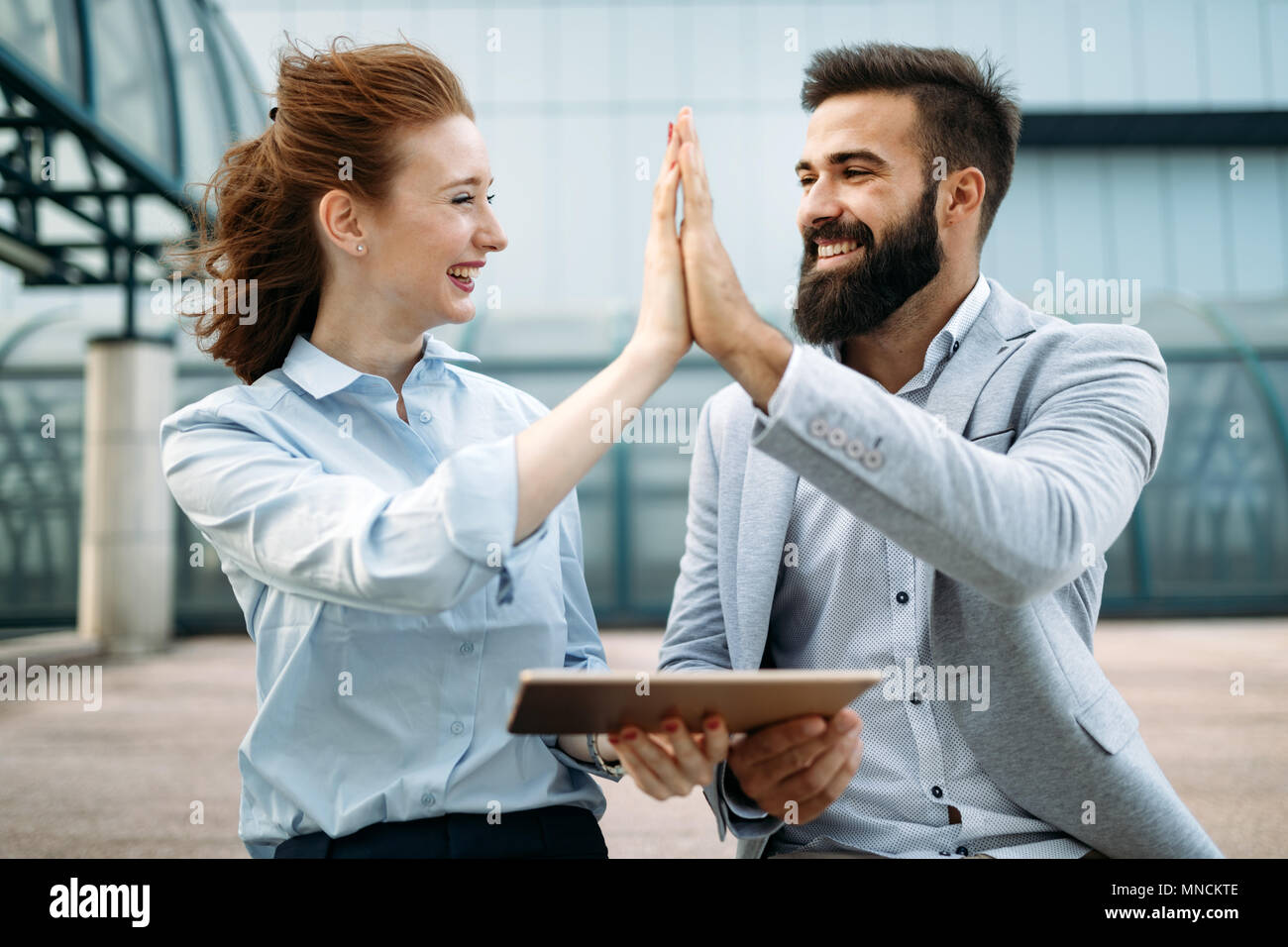 Business colleagues on city streets Stock Photo - Alamy