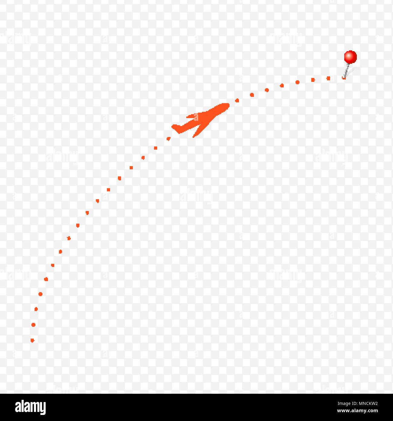 Plane track illustration on transparent background for design Stock ...