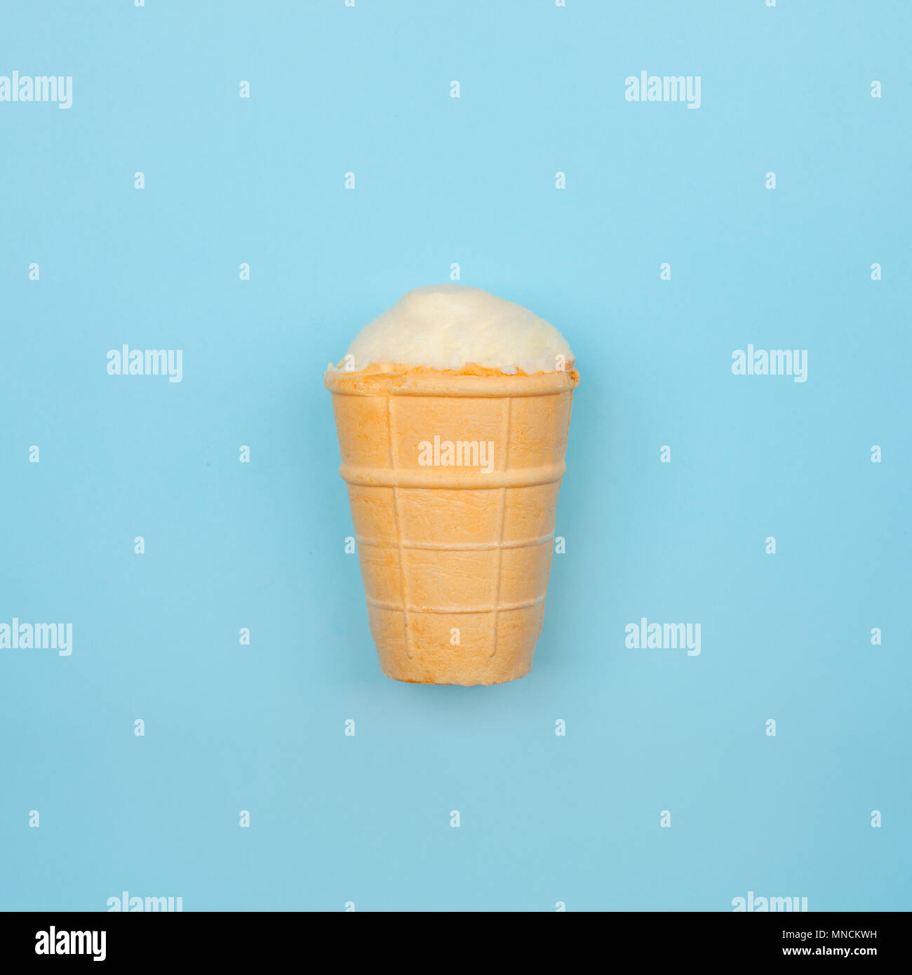 Waffle on blue background hi-res stock photography and images - Alamy