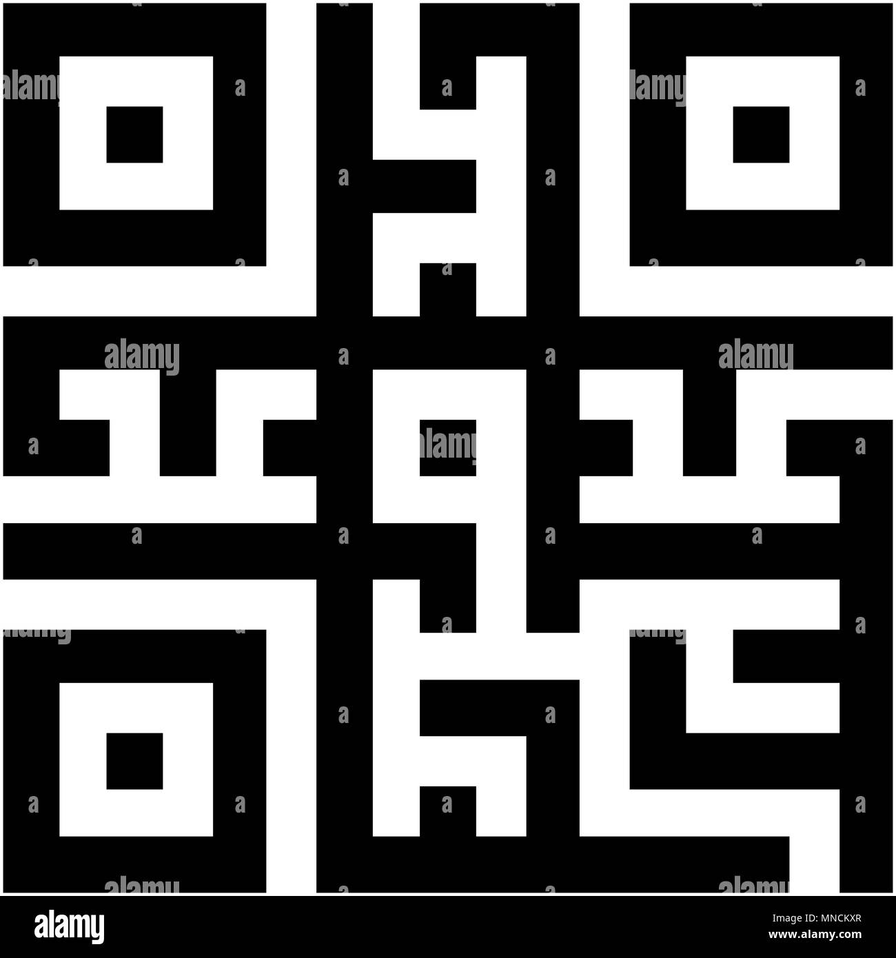 Scanning qr code code. Digital check maze label Stock Vector Image ...