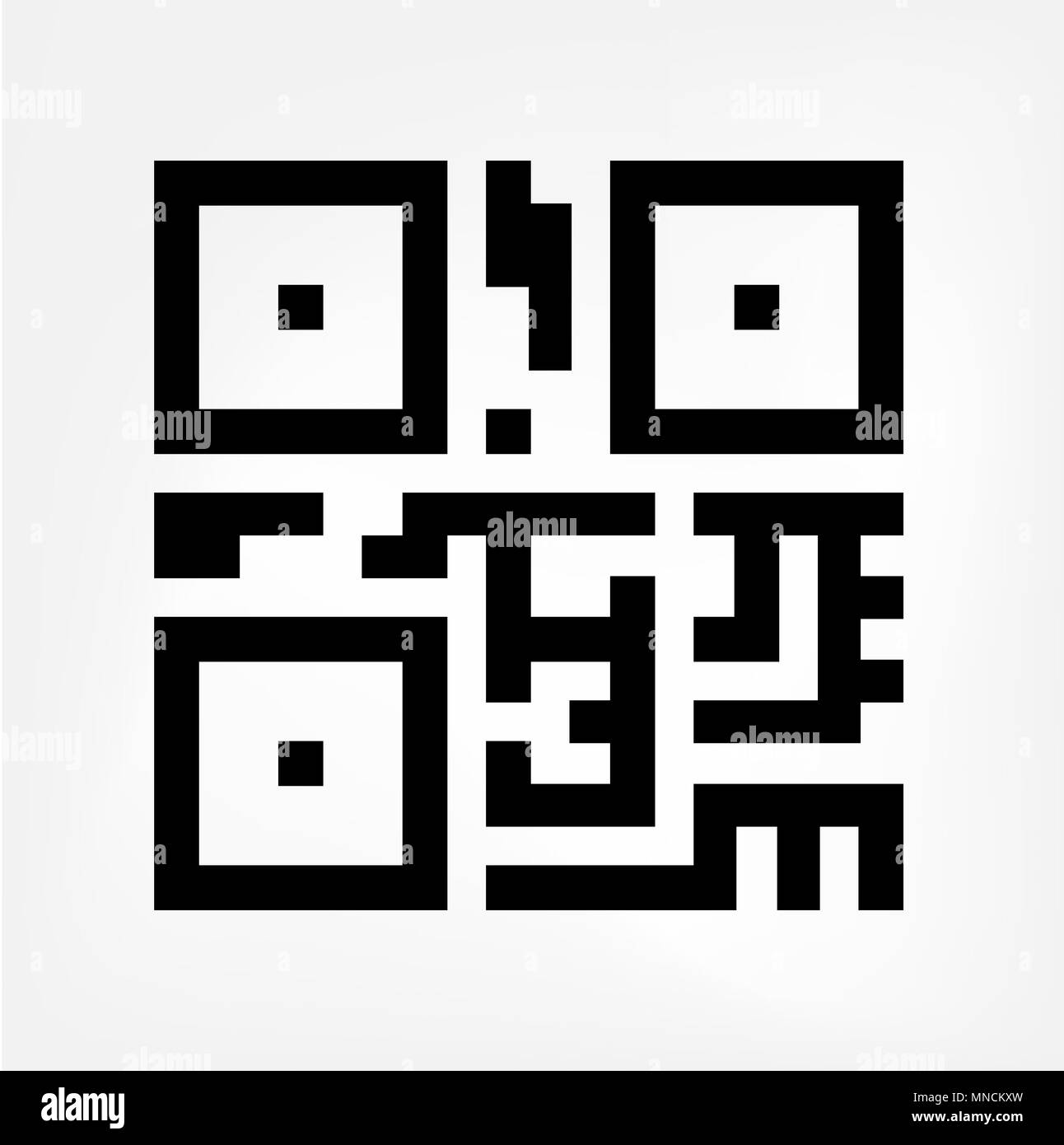 Matrix qr code sign. Digital check code icon Stock Vector Image & Art ...