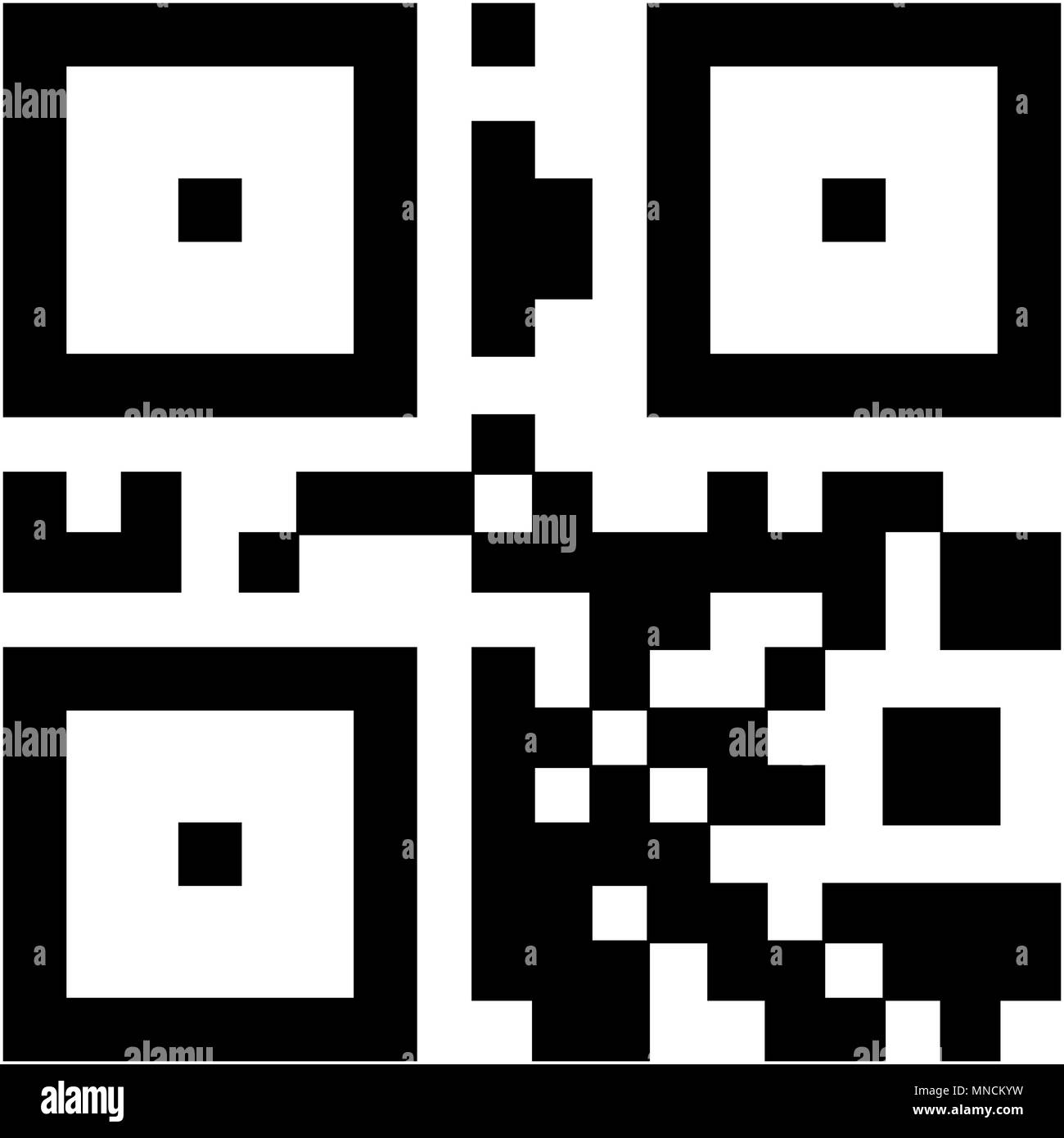 Simple binary qr code. Digital information starage sign Stock Vector ...
