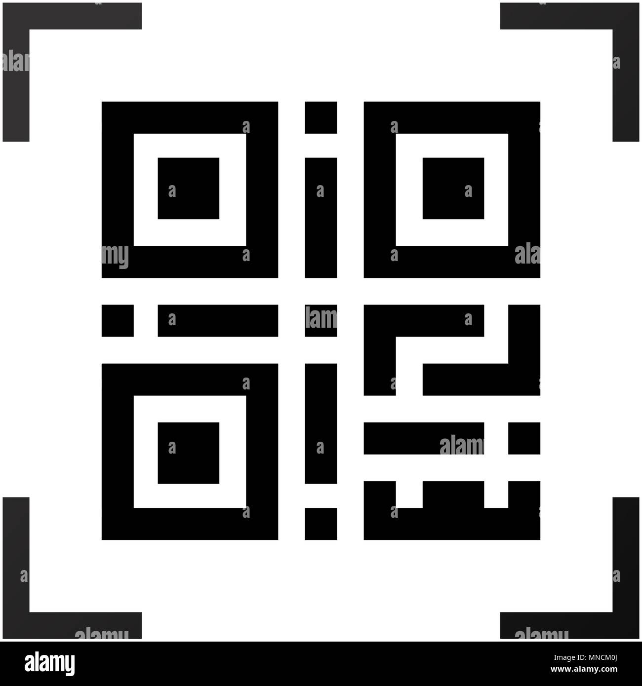 Simple machine readable qr code sign icon Stock Vector Image & Art - Alamy