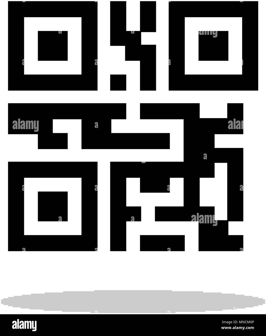 Illustration of matrix QR code. Scanning label illustration Stock ...