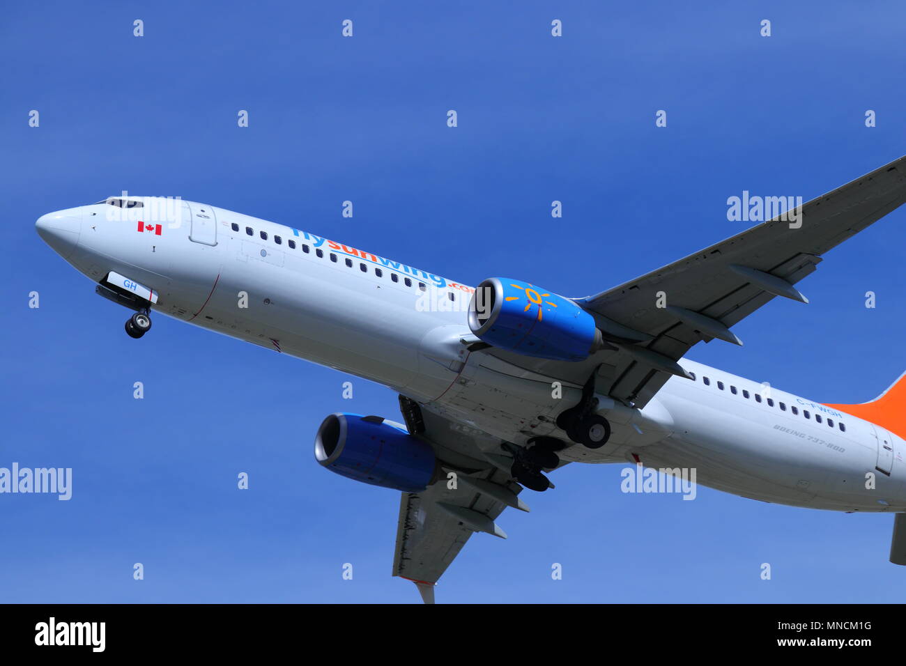Sunwing Aircraft Taking Off From Leeds Bradford International Airport ...