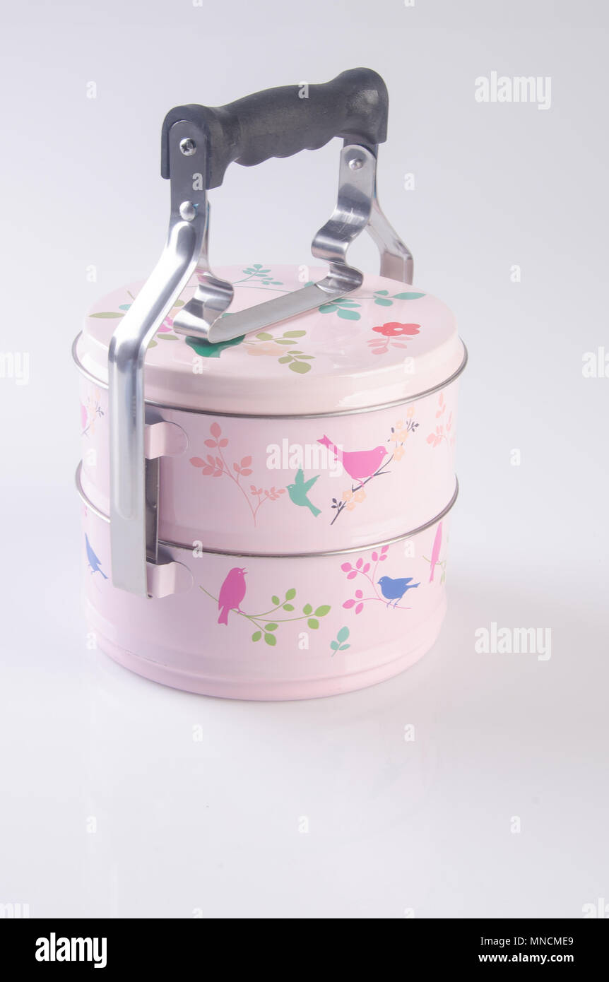 Tiffin box lunch stainless hi-res stock photography and images - Alamy