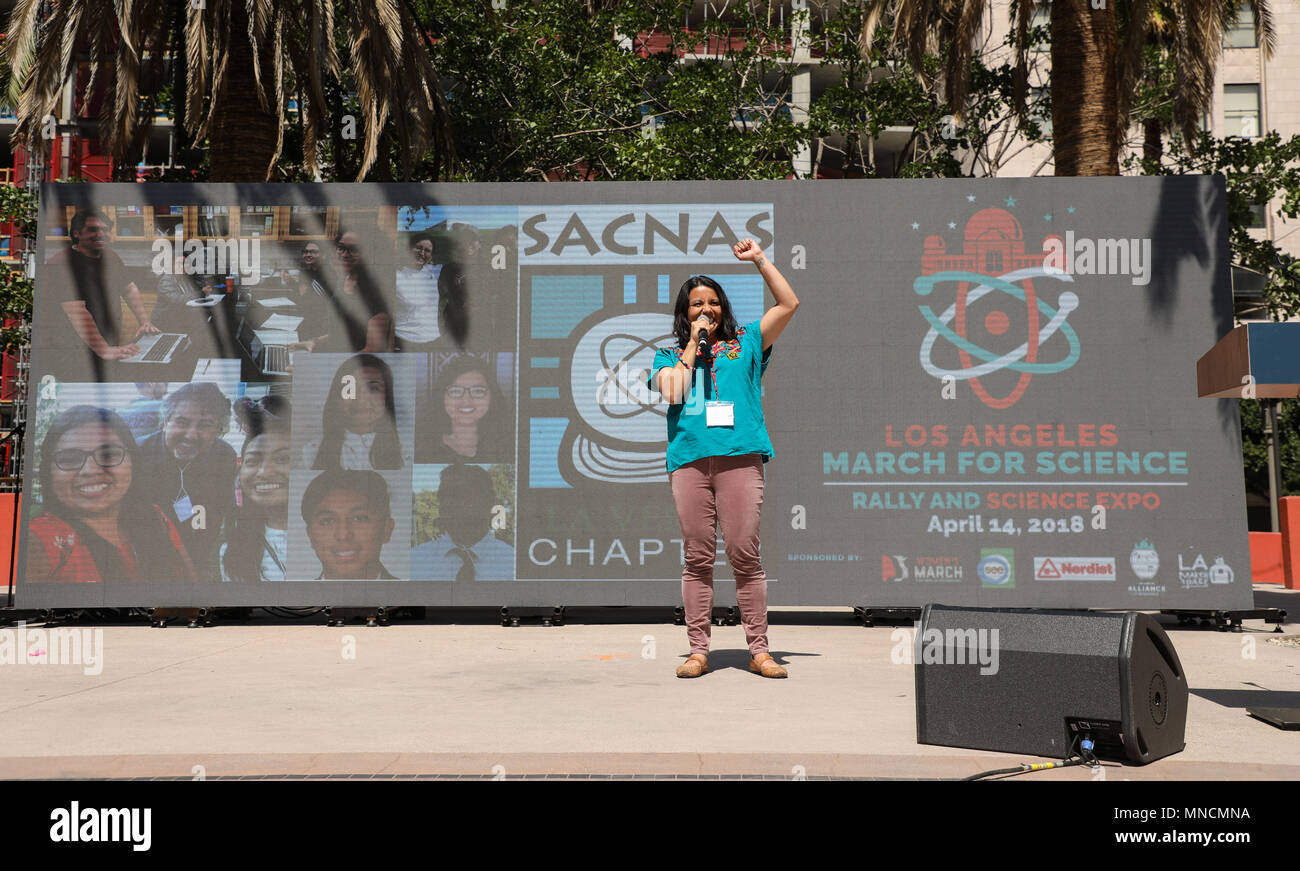 March for Science Los Angeles, held in Pershing Square, Los Angeles ...