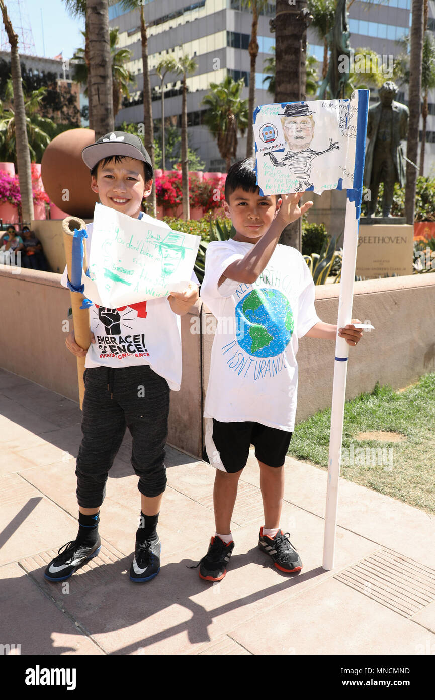 March for Science Los Angeles, held in Pershing Square, Los Angeles ...