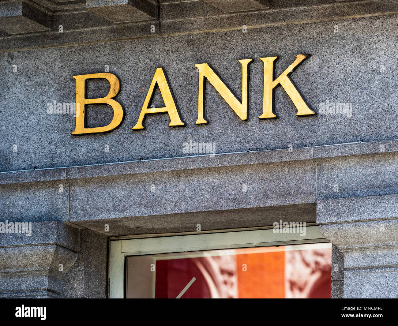 Gilt bank sign hi-res stock photography and images - Alamy
