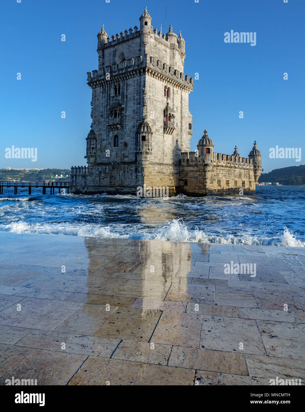 Belem tower and reflection Stock Photo - Alamy