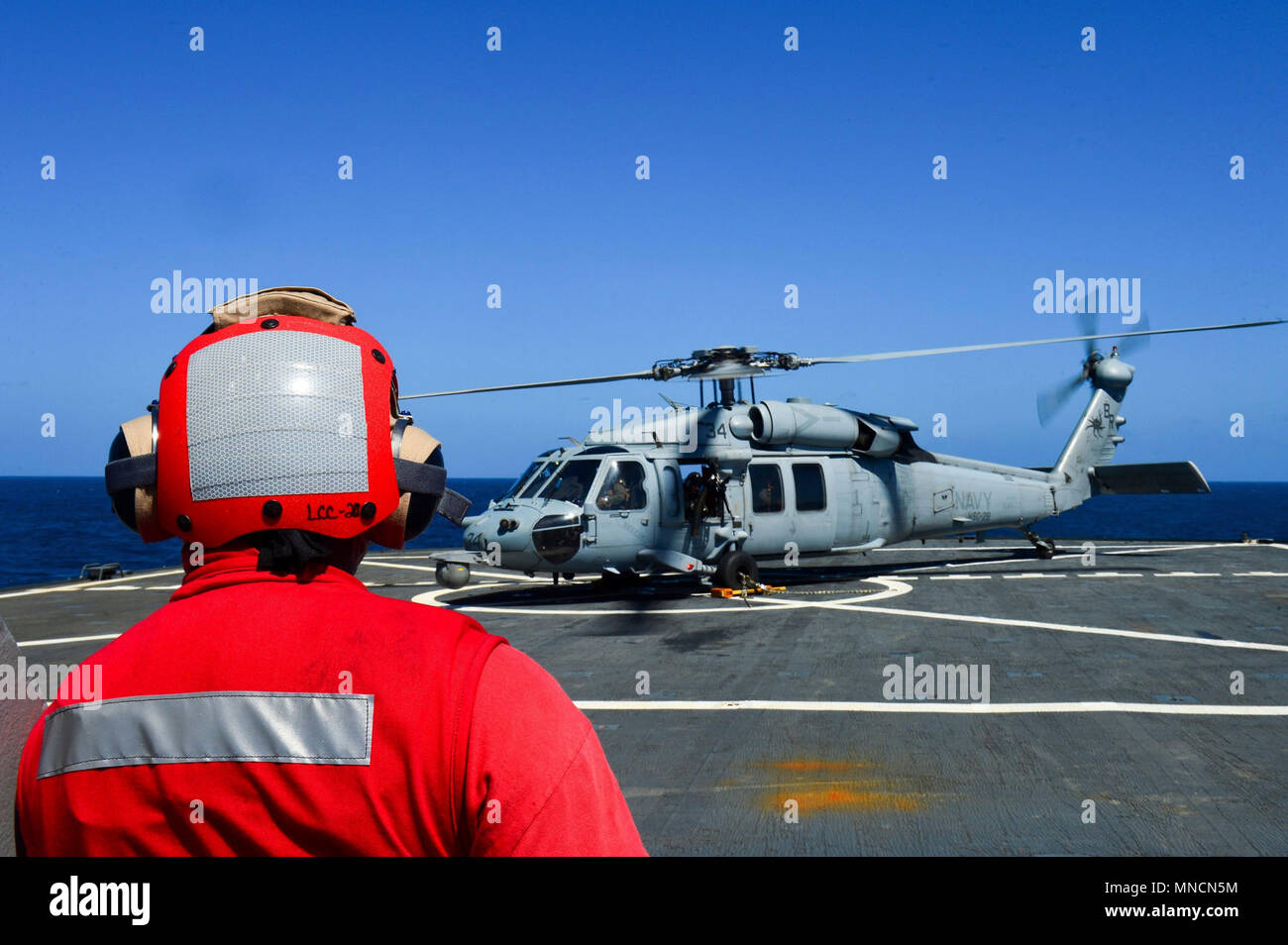 SEA (March 19, 2018) Brandy Clemmons, a Military Sealift Command civil ...