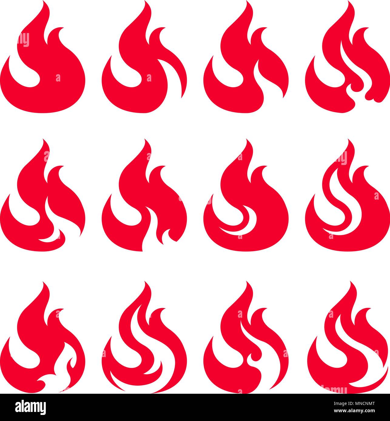 Fire icon set. Design element Stock Vector Image & Art - Alamy
