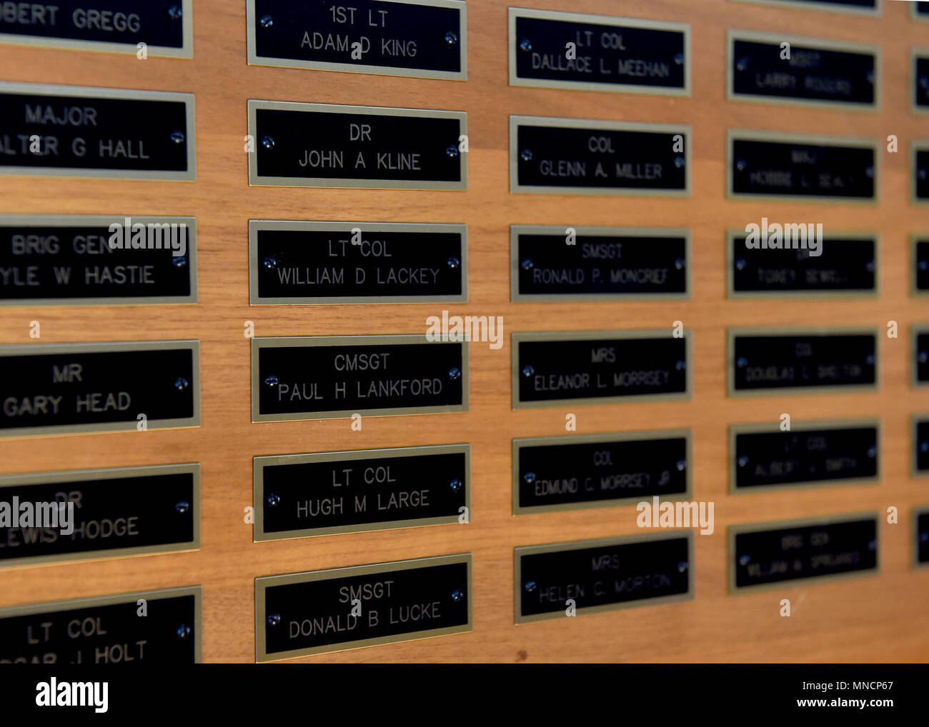 Names of Honorary Faculty at the Air National Guard’s I.G. Brown ...