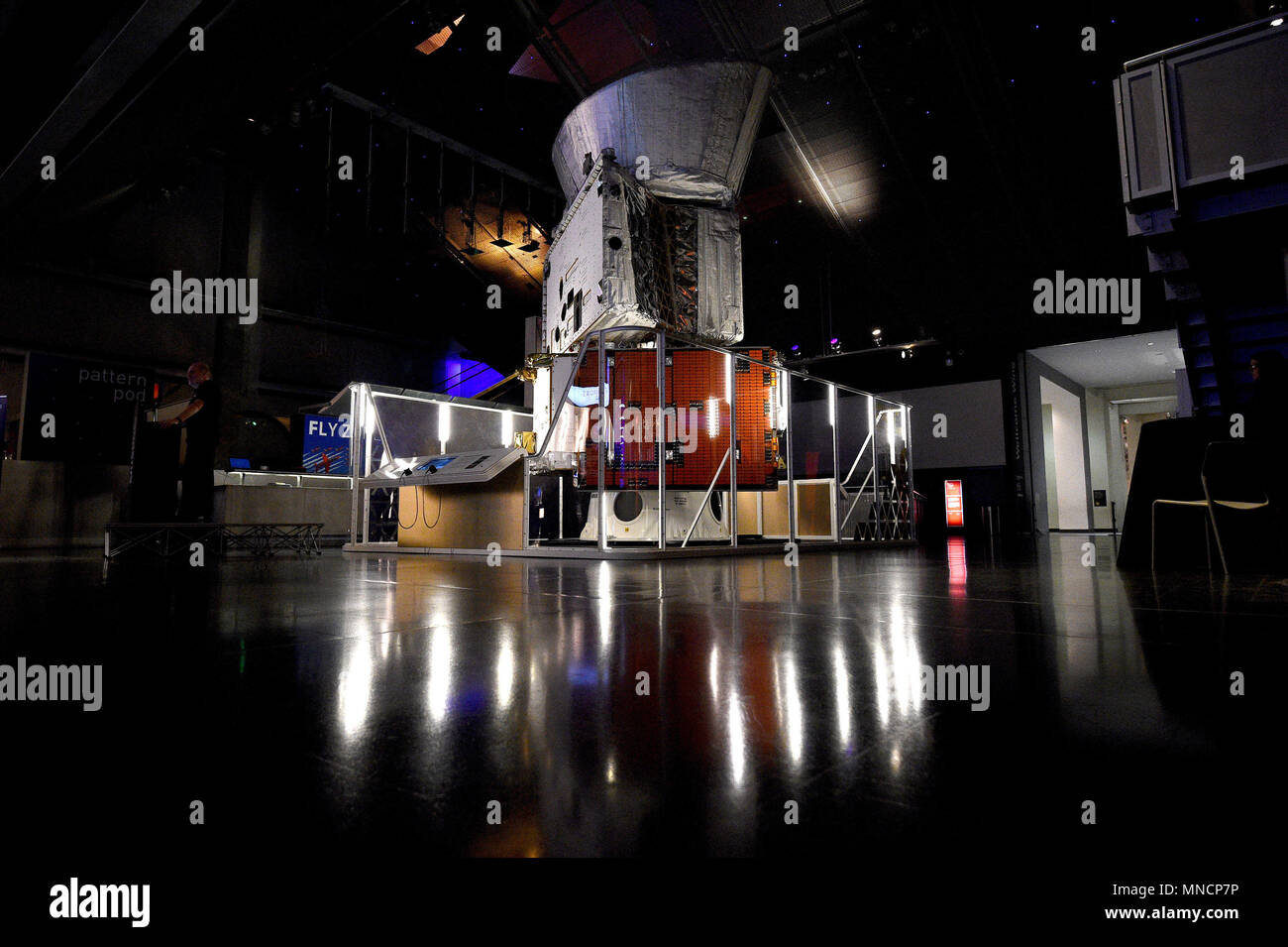 A six-metre tall engineering model of the BepiColombo spacecraft is ...