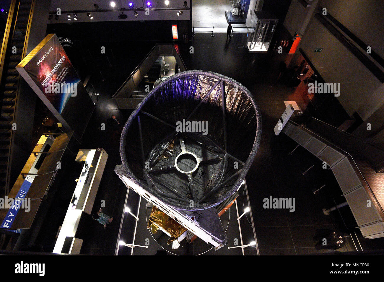 A six-metre tall engineering model of the BepiColombo spacecraft is ...