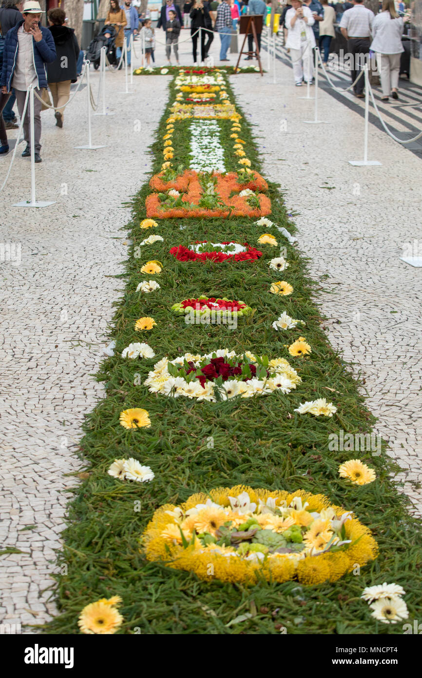 Funchal, Madeira, Portugal - April 20, 2018: Flower festival - the ...