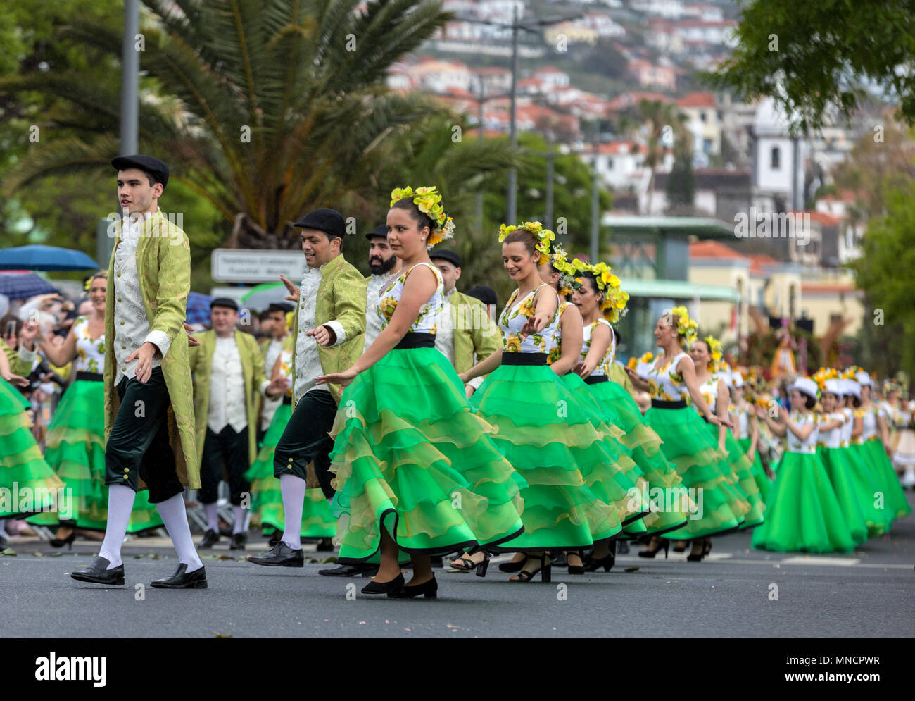 Funchal; Madeira; Portugal - April 22; 2018: a group of people in ...