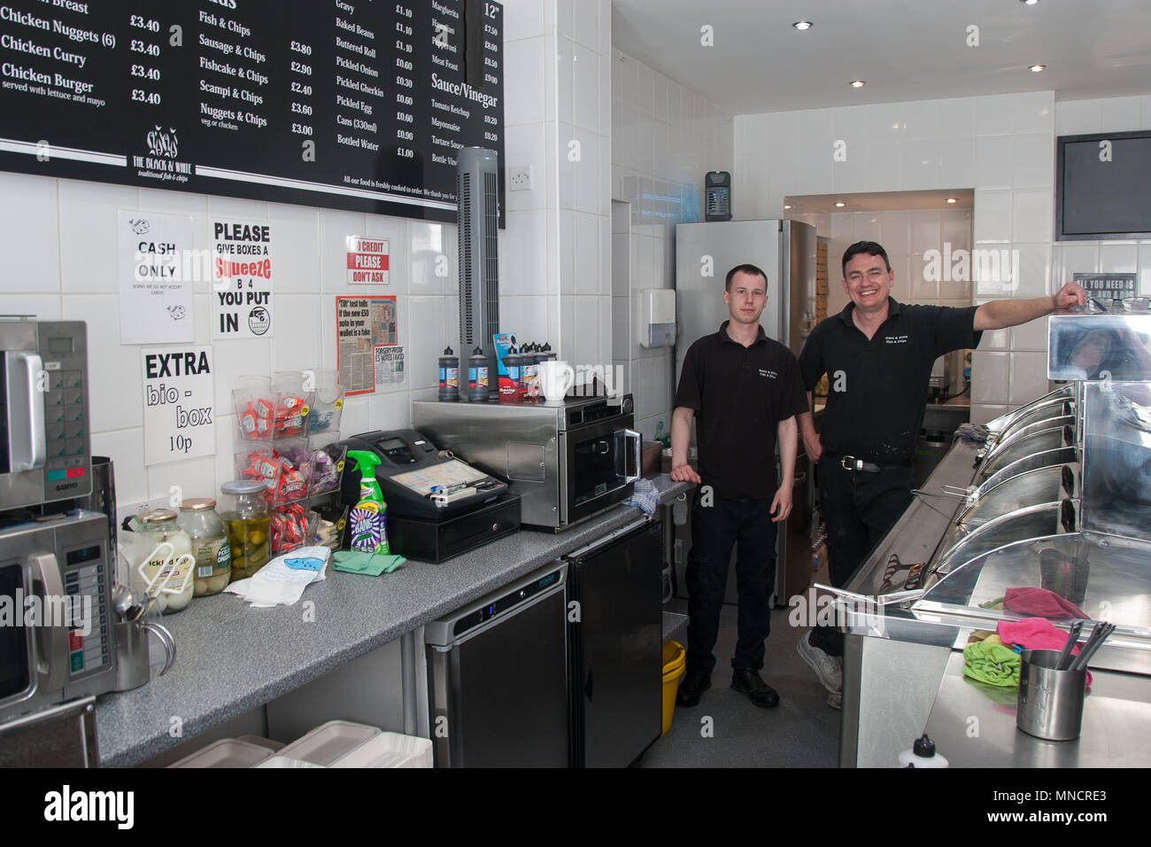 Fish and chip shop counter hi-res stock photography and images - Alamy