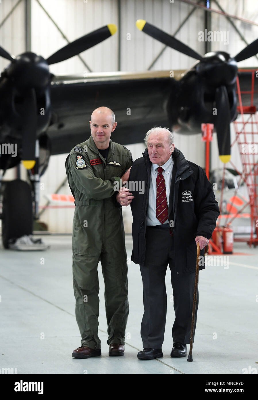 Commanding officer of 617 squadron, Wing Commander John Butcher (left ...