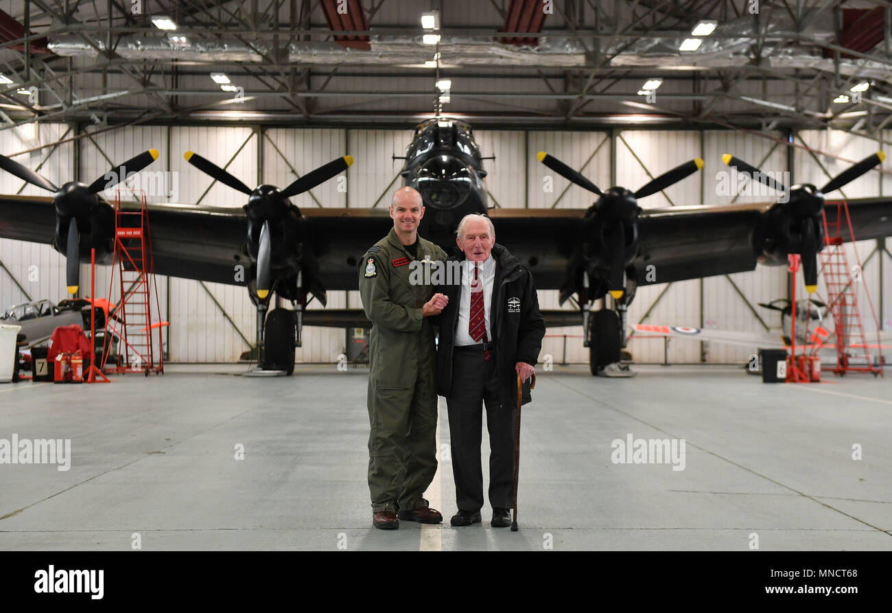 Commanding officer of 617 squadron, Wing Commander John Butcher (left ...