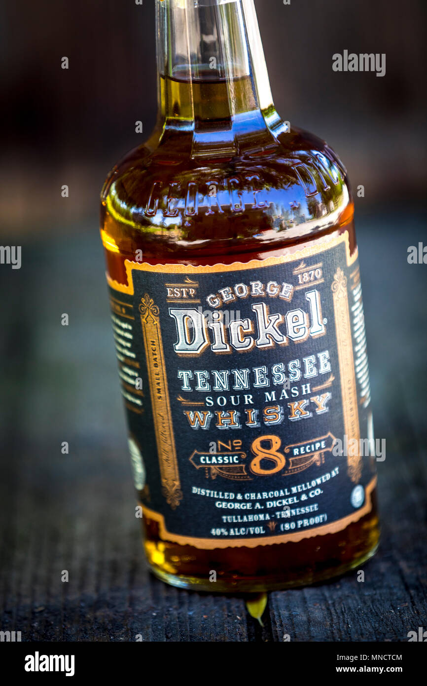 George Dickel Tennessee Whisky number 8 recipe Stock Photo - Alamy