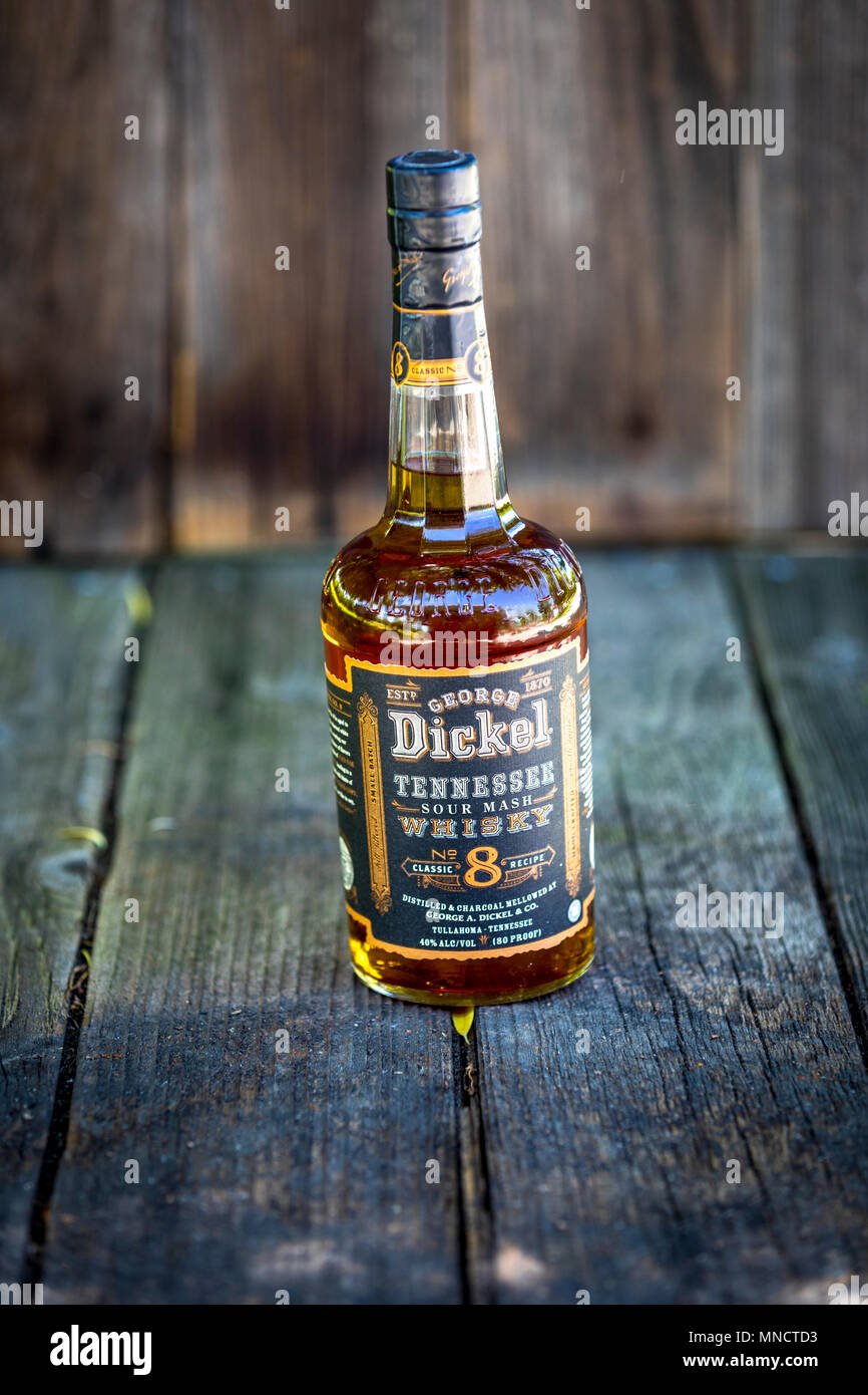 George Dickel Tennessee Whisky number 8 recipe Stock Photo - Alamy