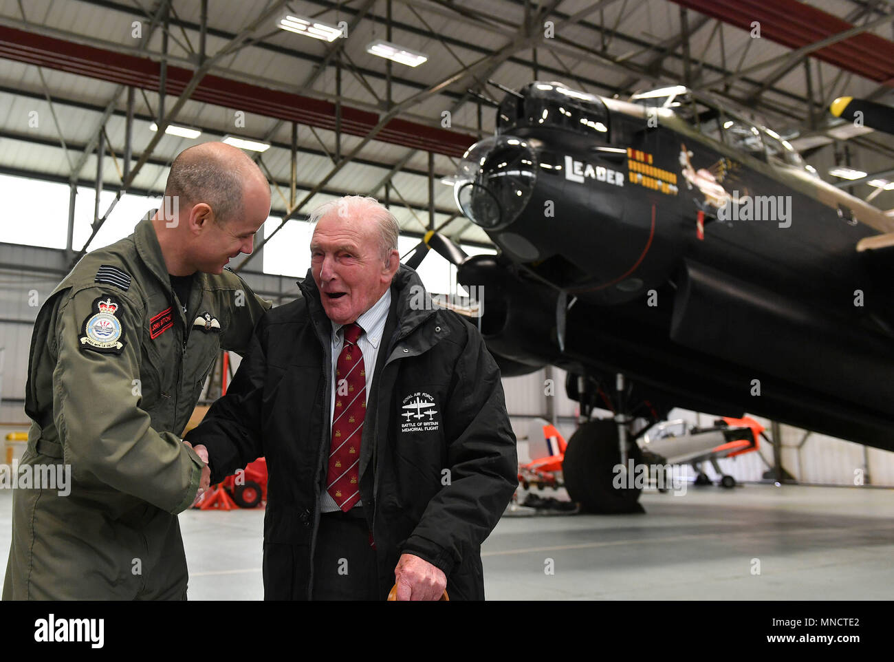 Commanding officer of 617 squadron, Wing Commander John Butcher (left ...