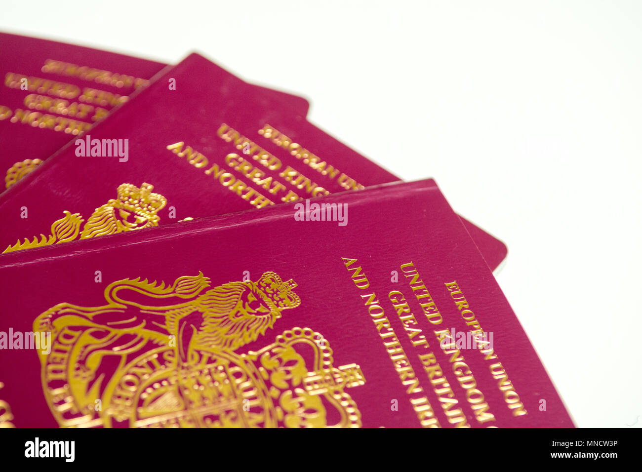 UK Passport isolated on white background, official British passport ...