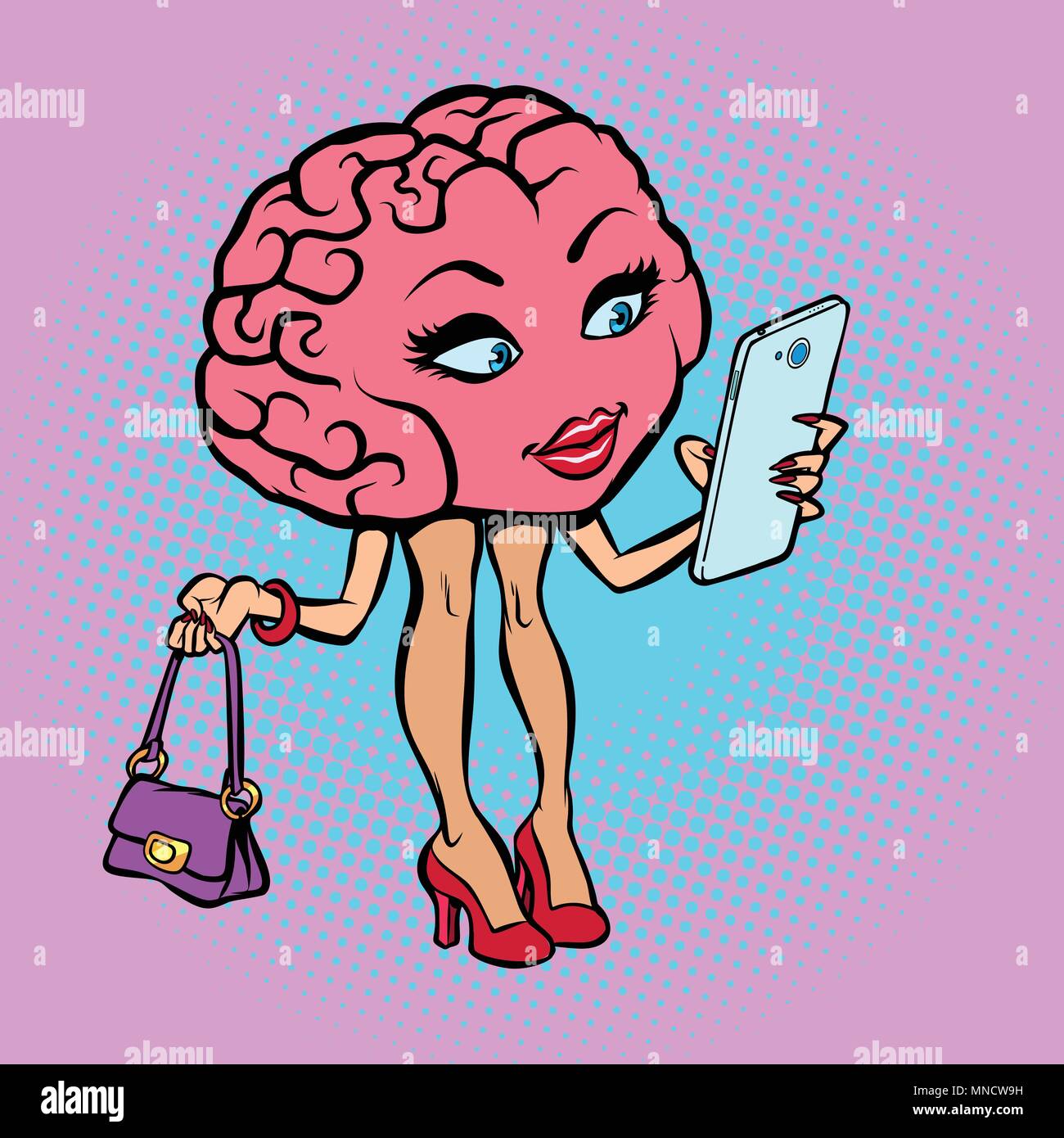 Happy brain Stock Vector Images - Alamy