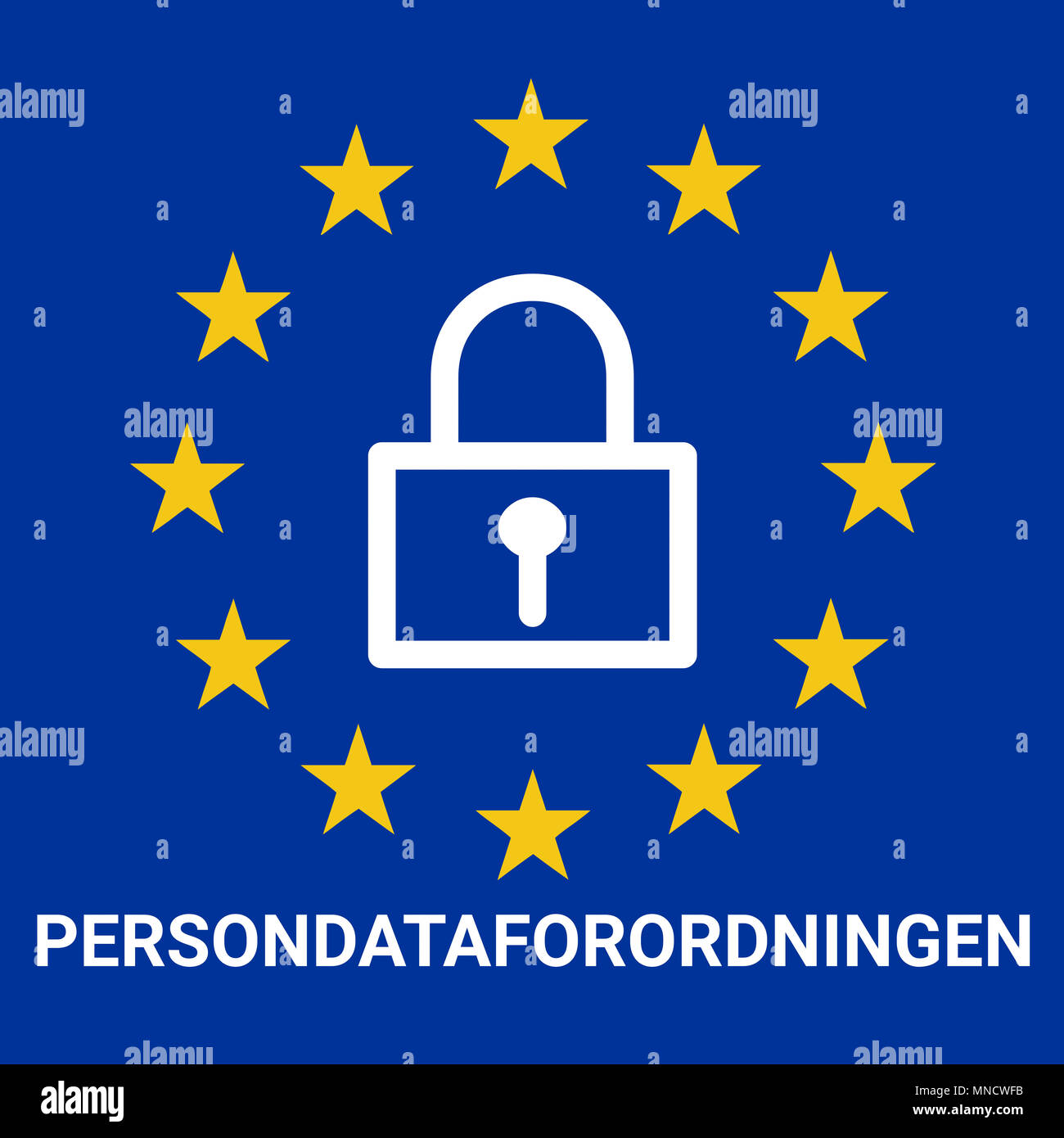 GDPR sign illustration in Danish Stock Photo - Alamy