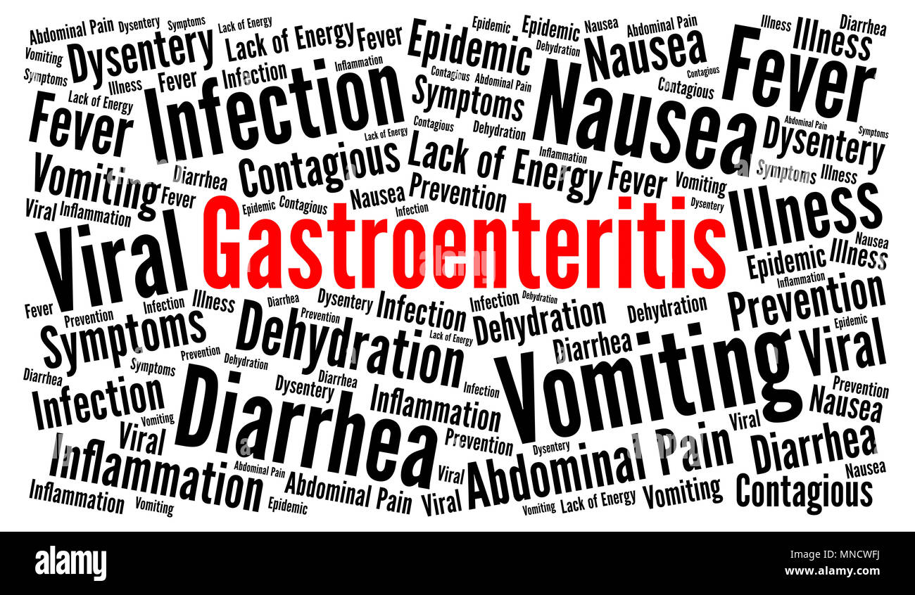 Gastroenteritis word cloud concept Stock Photo - Alamy