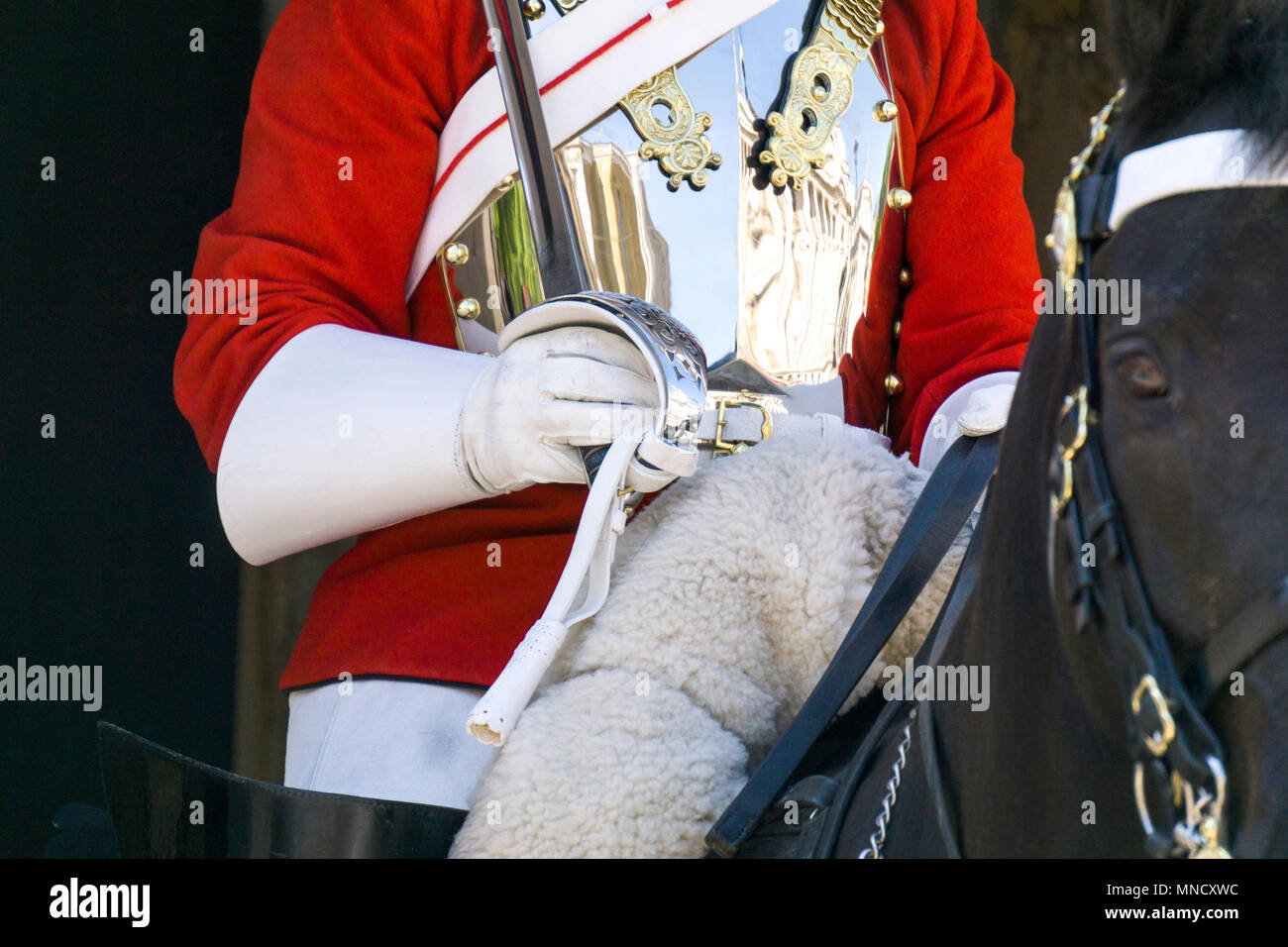 Traditional household cavalry guard in full uniform Stock Photo - Alamy