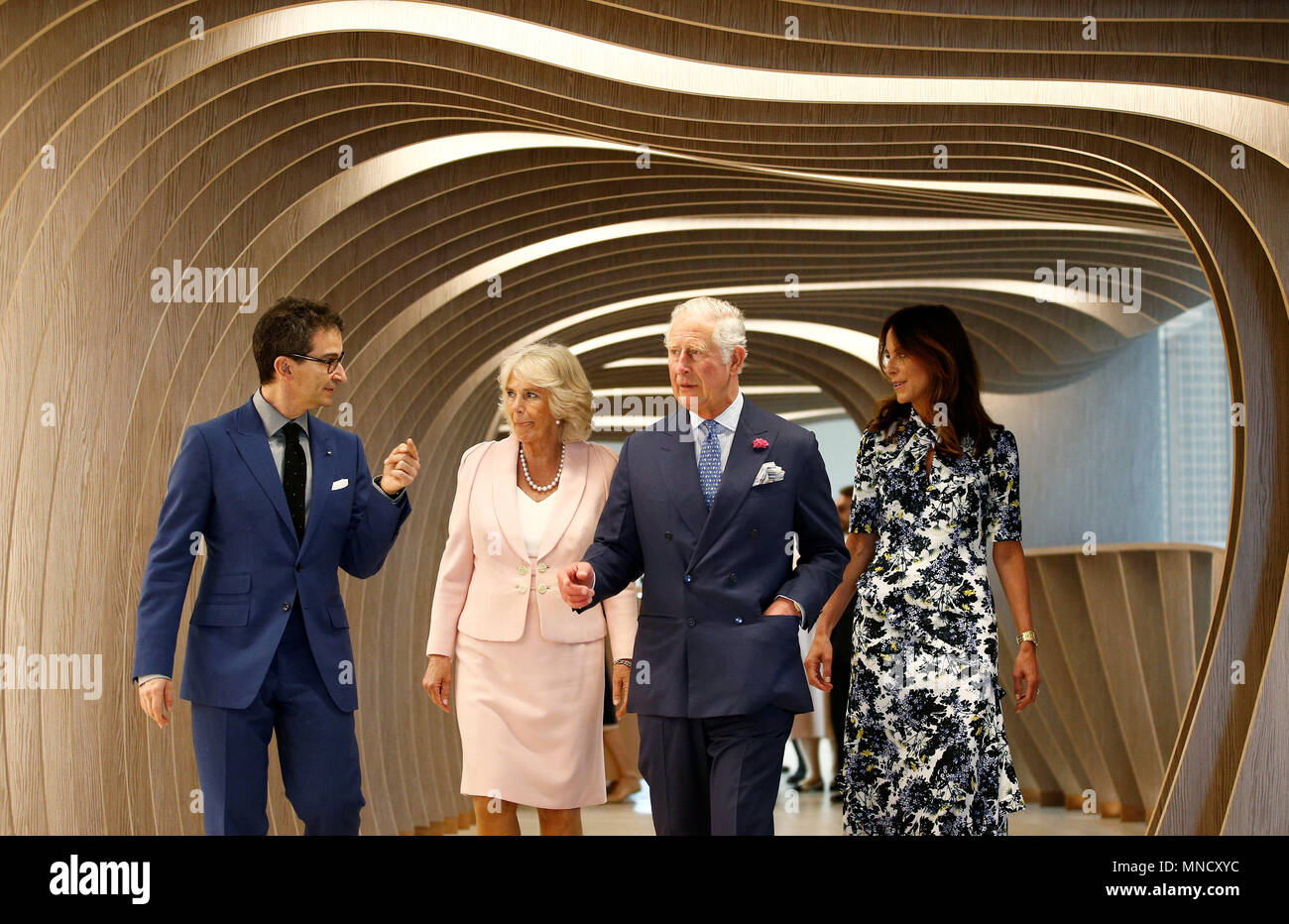 The Prince of Wales and the Duchess of Cornwall (both centre) tour the ...