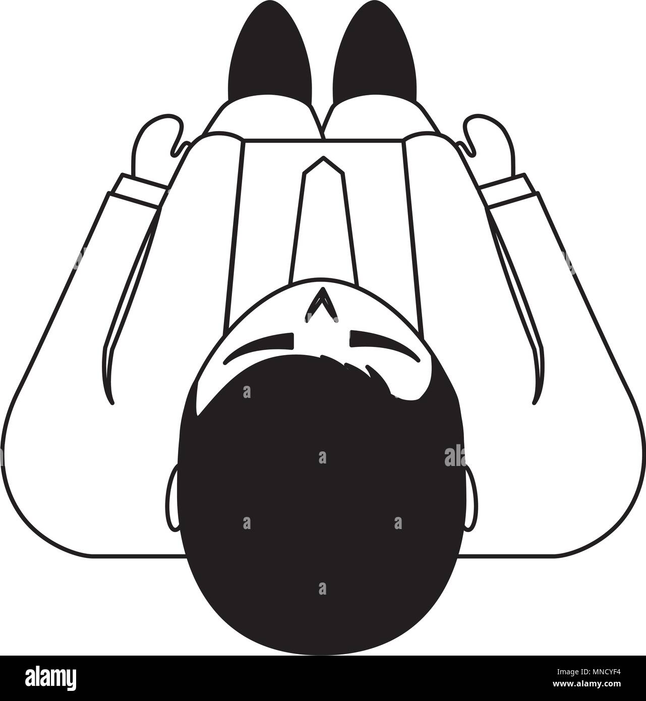 top view businessman standing character vector illustration Stock ...