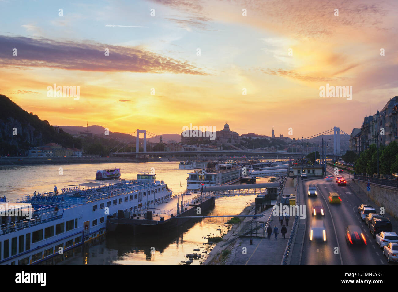 Budapest Beautiful Sunset Stock Photo - Alamy