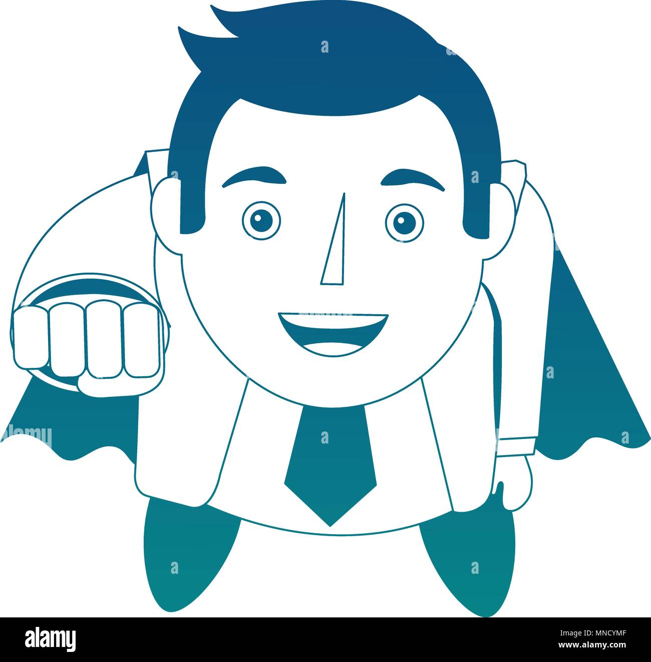 aerial view of elegant businessman super hero avatar character vector ...