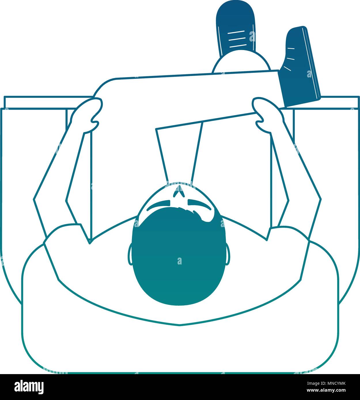 Sitting cross leg Stock Vector Images - Alamy