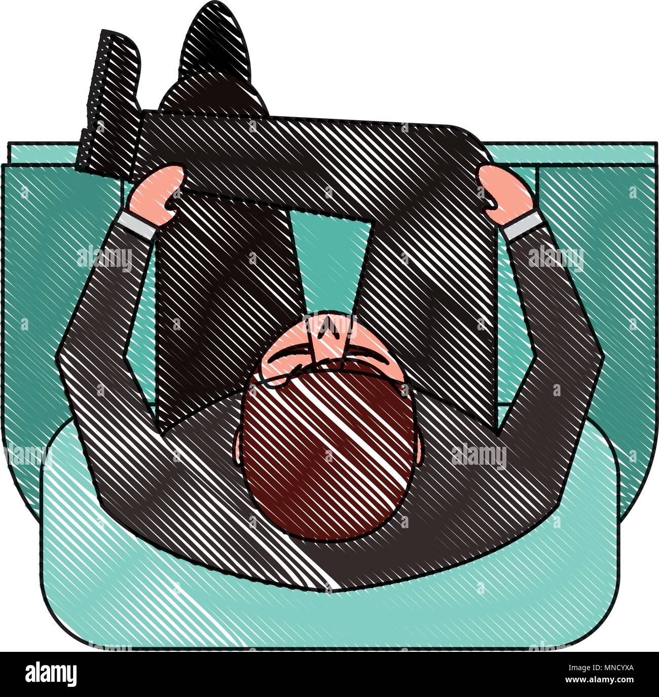 Sitting cross leg Stock Vector Images - Alamy