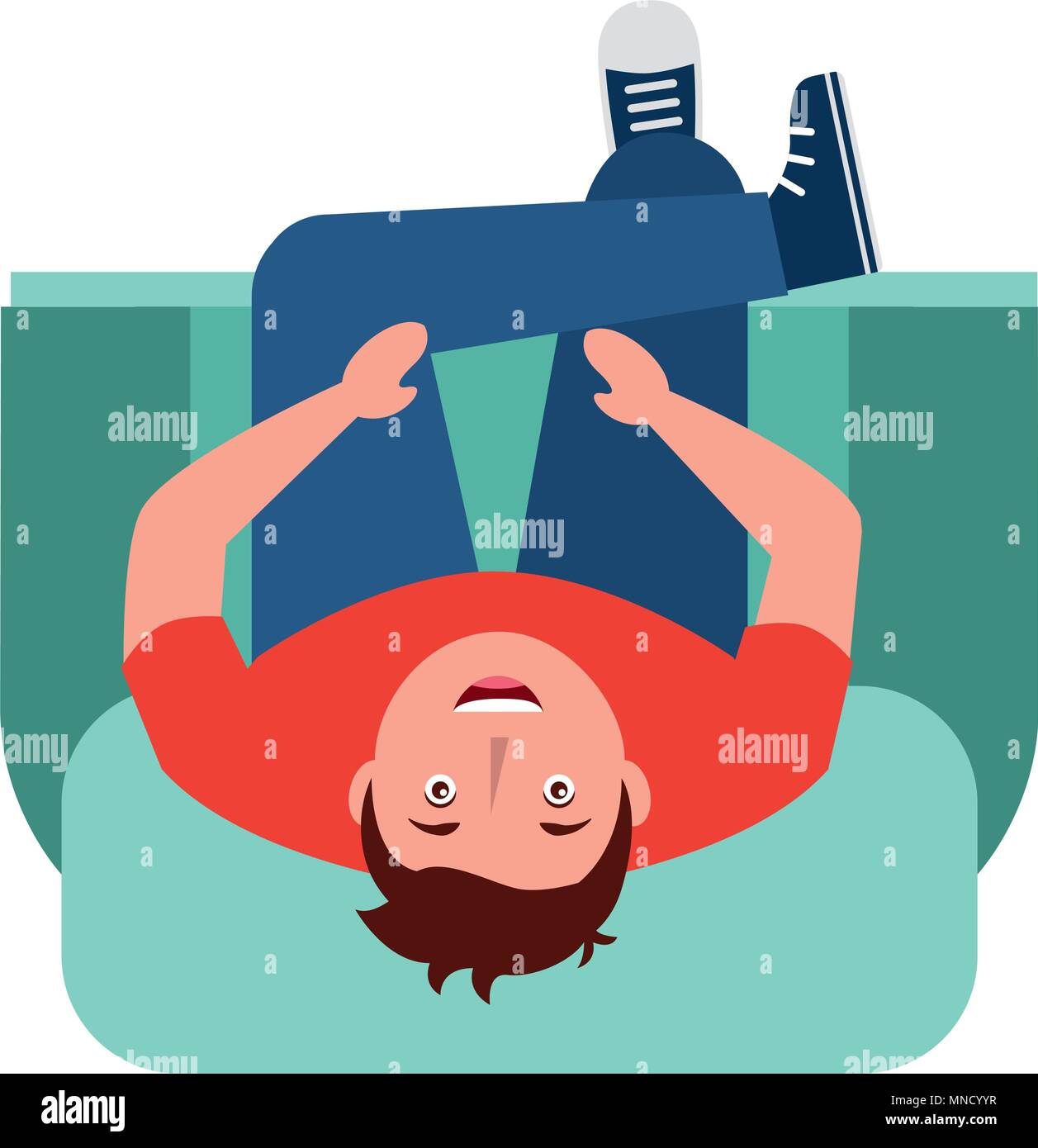 Businessman from above Stock Vector Images - Alamy