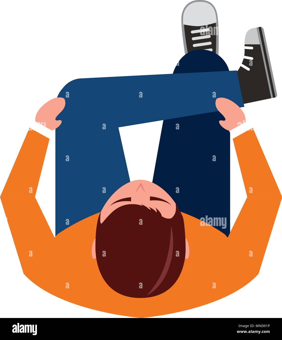 Business man sitting legs crossed Stock Vector Images - Alamy