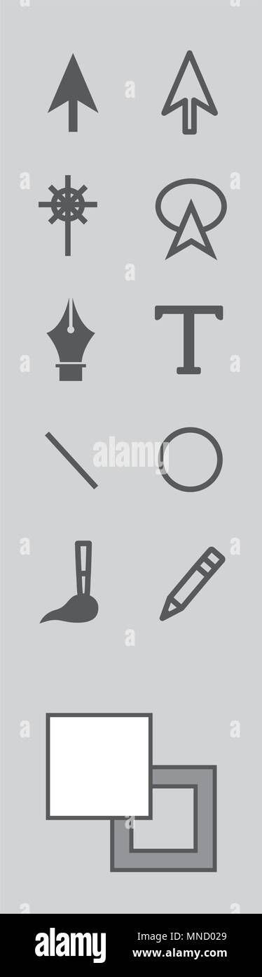 graphic designer tools digital image vector illustration Stock Vector ...