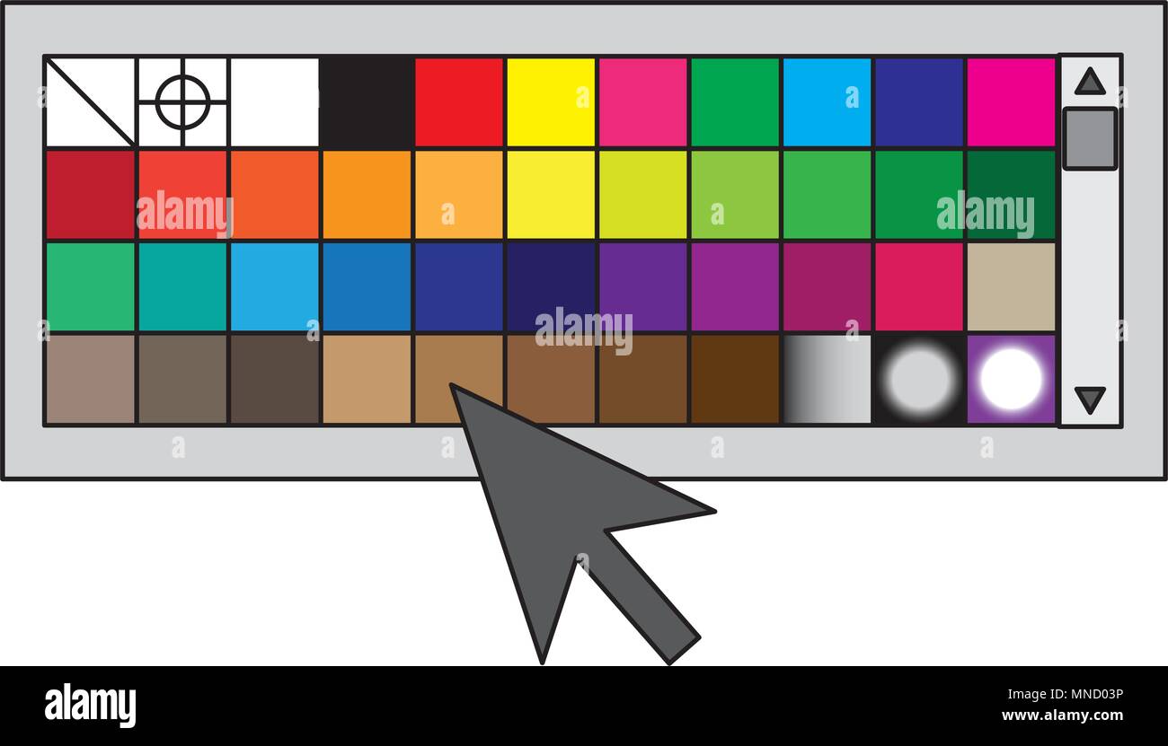 design draw menu palette color tool vector illustration Stock Vector ...