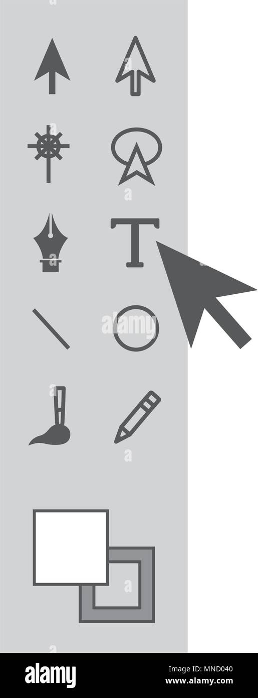 graphic designer tools digital image vector illustration Stock Vector ...