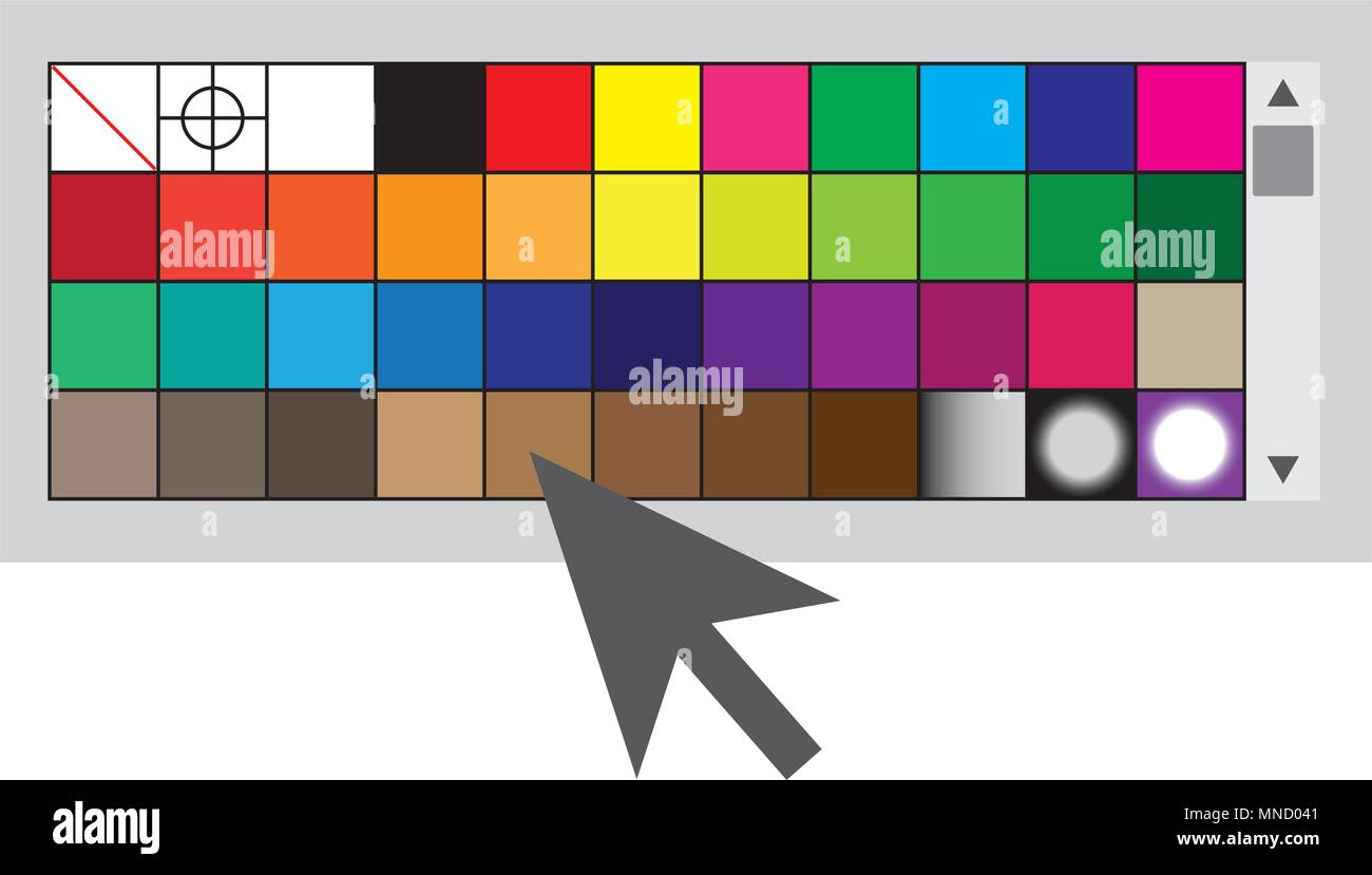 design draw menu palette color tool vector illustration Stock Vector ...