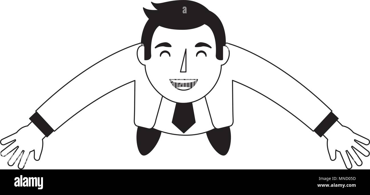 aerial view of elegant businessman avatar character vector illustration ...